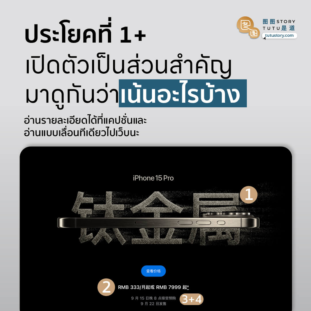 ส่อง 33+ ประโยคภาษาจีนการตลาด ของ iPhone 15 Pro บนเว็บ Apple ...